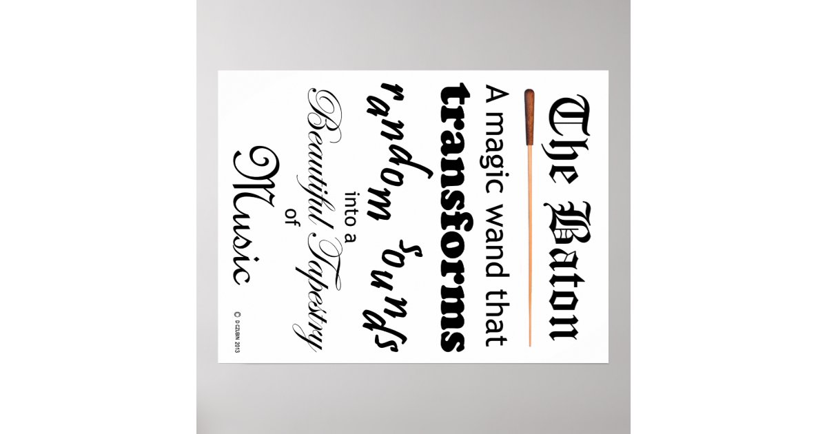 The Baton Poster | Zazzle