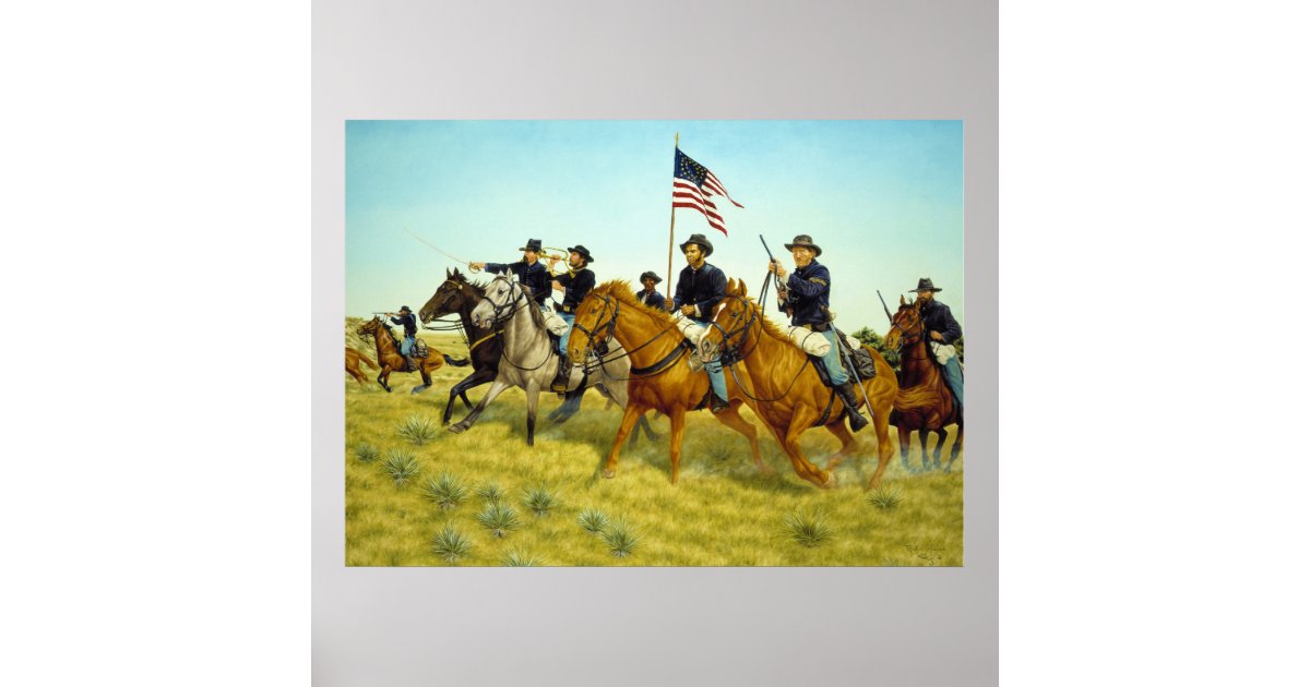 The Battle of Prairie Dog Creek by Ralph Heinz Poster | Zazzle