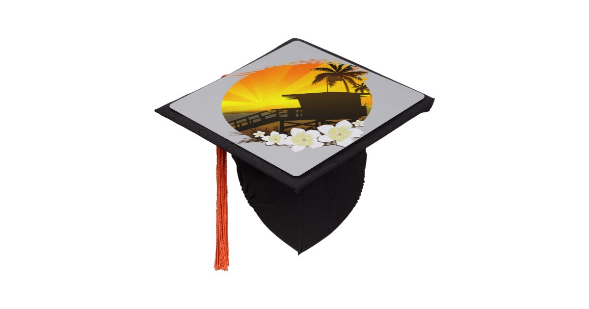 The Beach Life Graduation Cap Topper | Zazzle