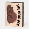 THE BEAR DEN BEDROOM RUSTIC WOOD BOX SIGN | Zazzle