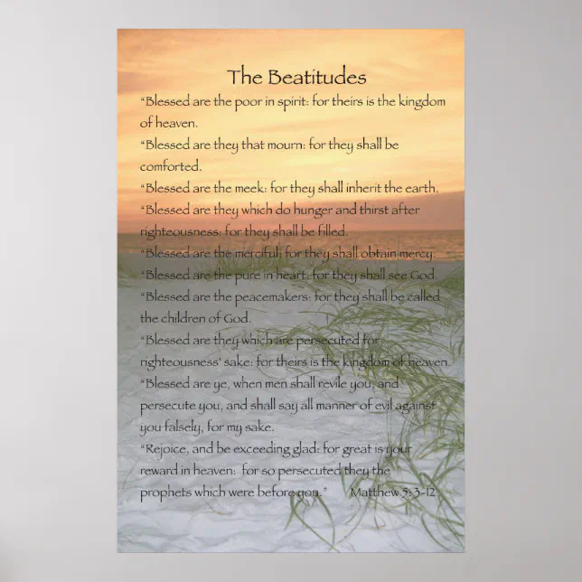 The Beatitudes Poster (vertical) | Zazzle
