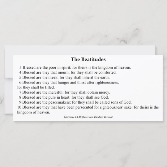 The Beatitudes Prayer Card | Zazzle.com
