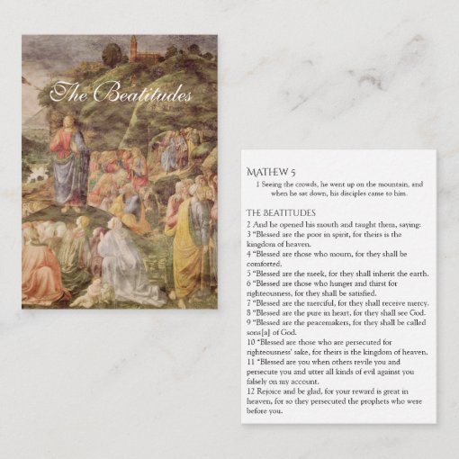 The Beatitudes - Prayer Card (Flat) | Zazzle