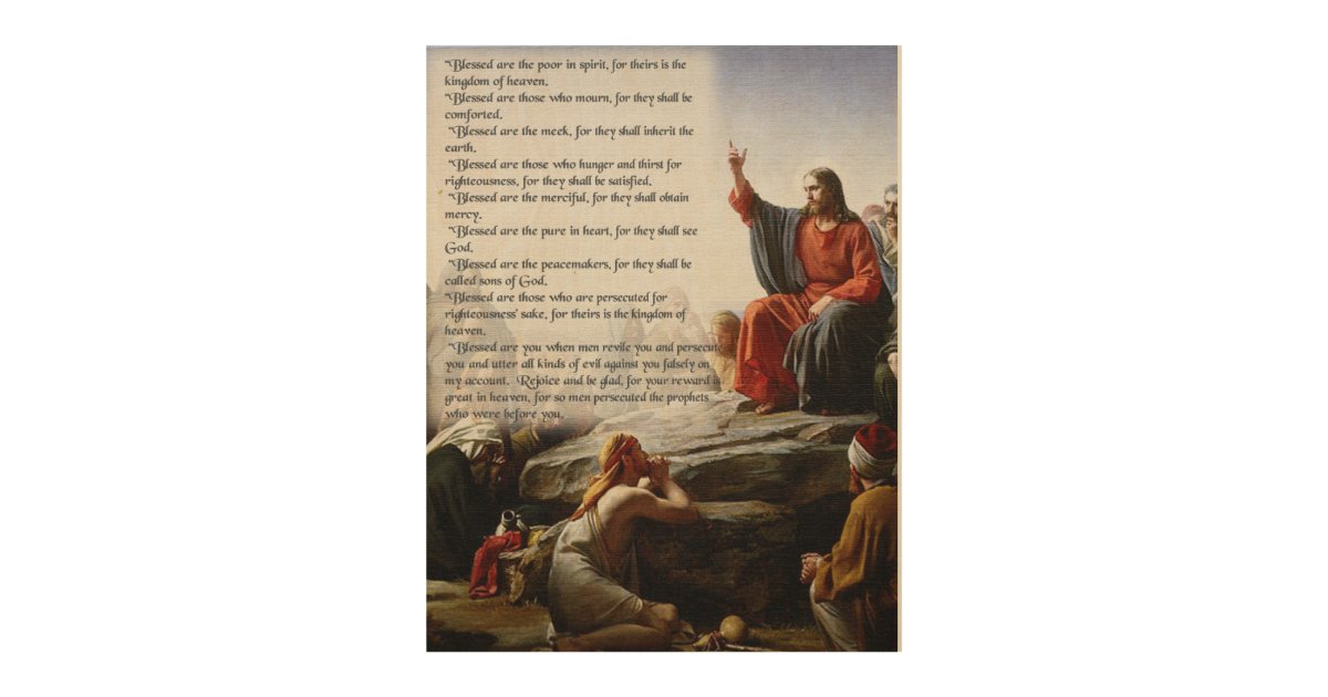 THE BEATITUDES WOOD WALL ART | Zazzle