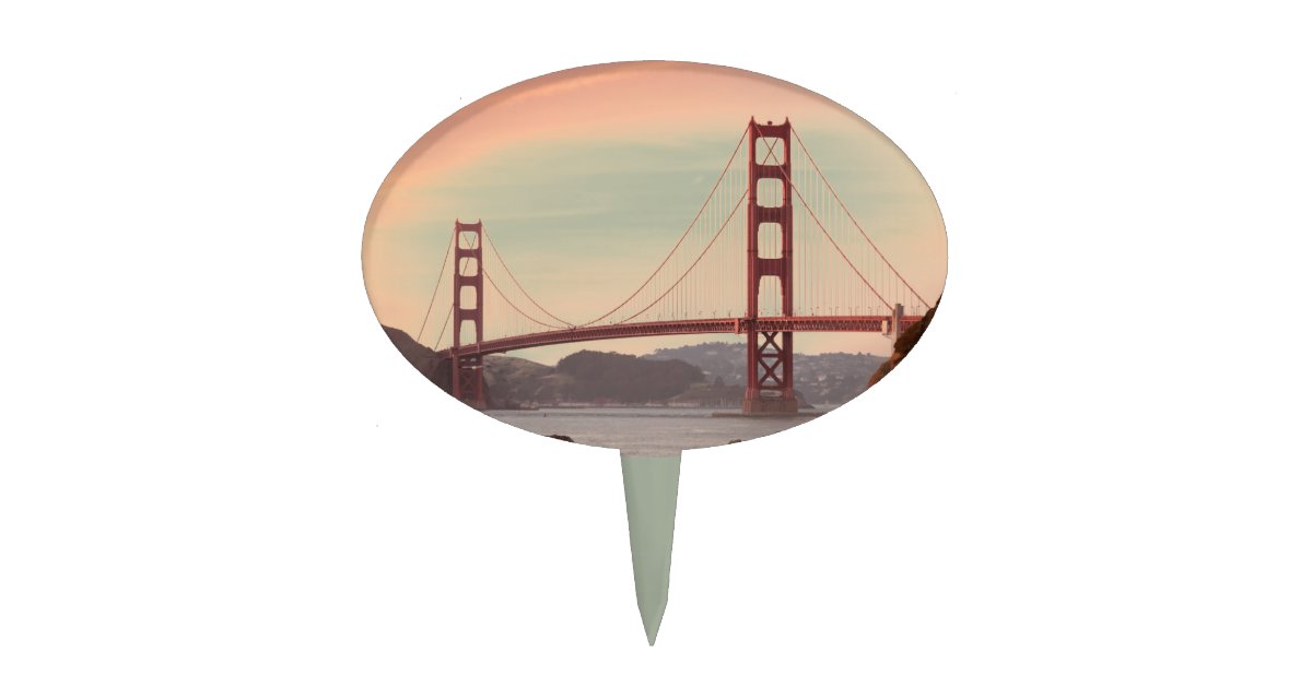The beautiful Golden Gate Bridge in San Francisco Cake Topper | Zazzle