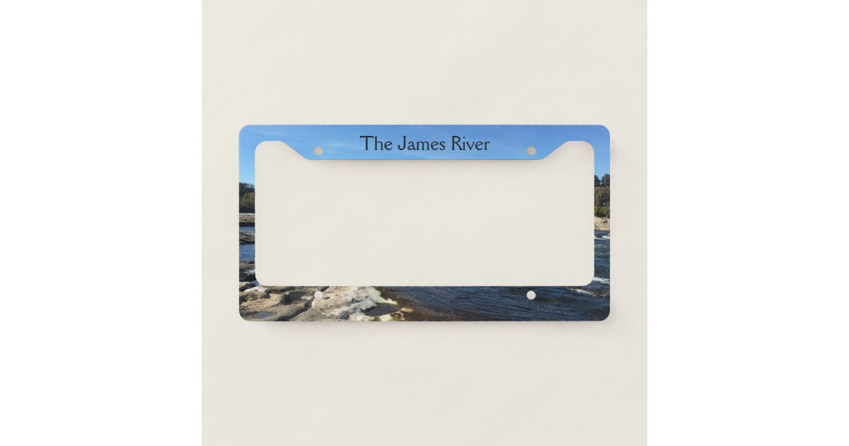 The Beautiful James River License Plate Frame | Zazzle