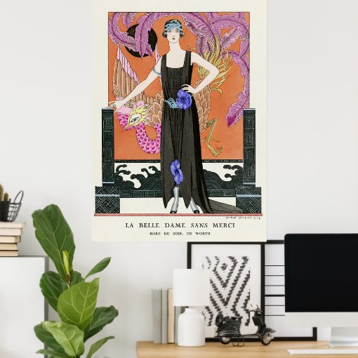 The Beautiful Lady without Mercy by George Barbier Poster | Zazzle