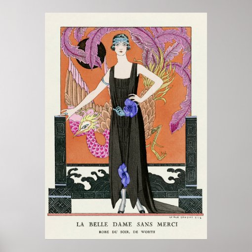 The Beautiful Lady without Mercy by George Barbier Poster | Zazzle