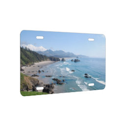 The Beautiful Oregon Coast from Ecola Park License Plate | Zazzle