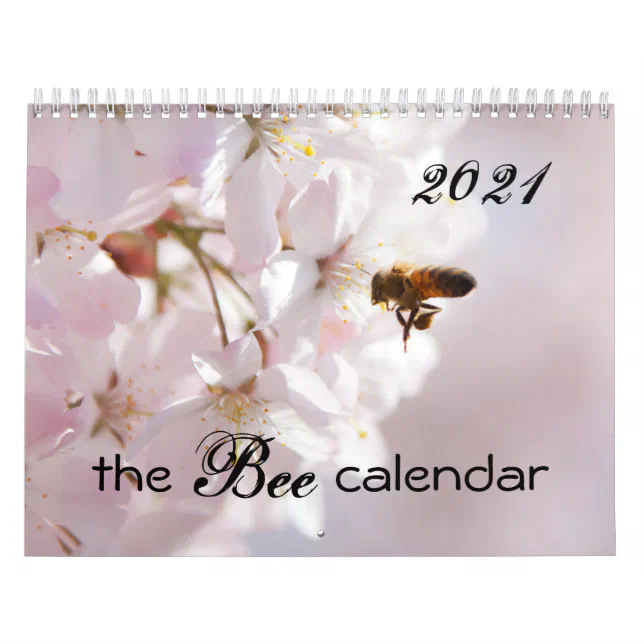 The Bee Calendar 2021 Honey and Bumble Bees | Zazzle