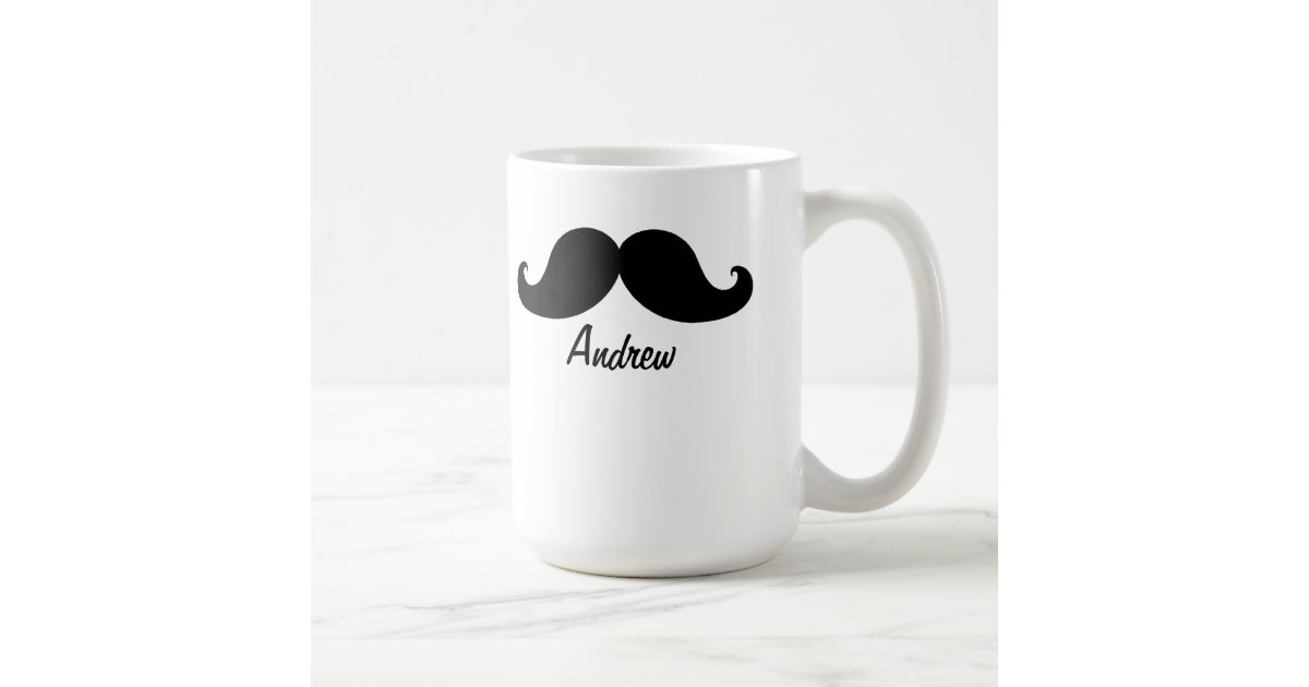 THE BEST BLACK MUSTACHE PERSONALIZED COFFEE MUG | Zazzle