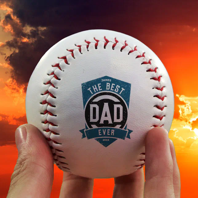 The Best Dad Ever Modern Father's Day Gift Baseball | Zazzle