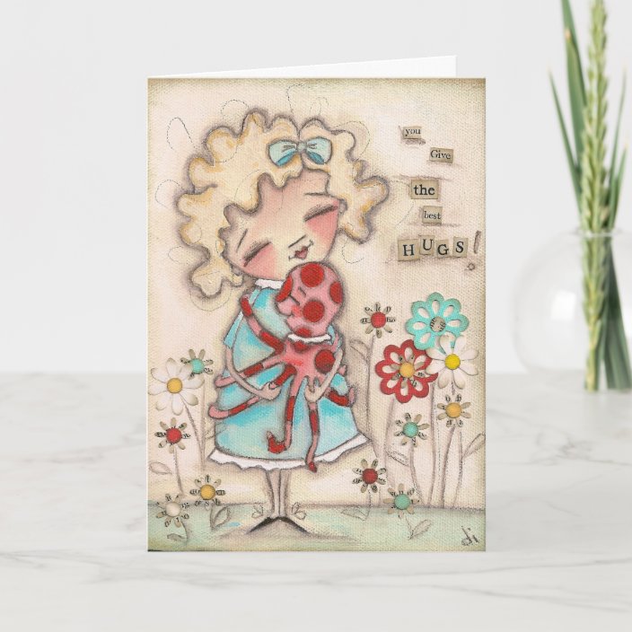 The Best Hugger - Greeting Card | Zazzle.com