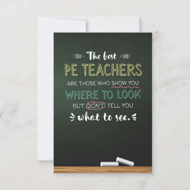 The best PE Teachers Thank You Card | Zazzle