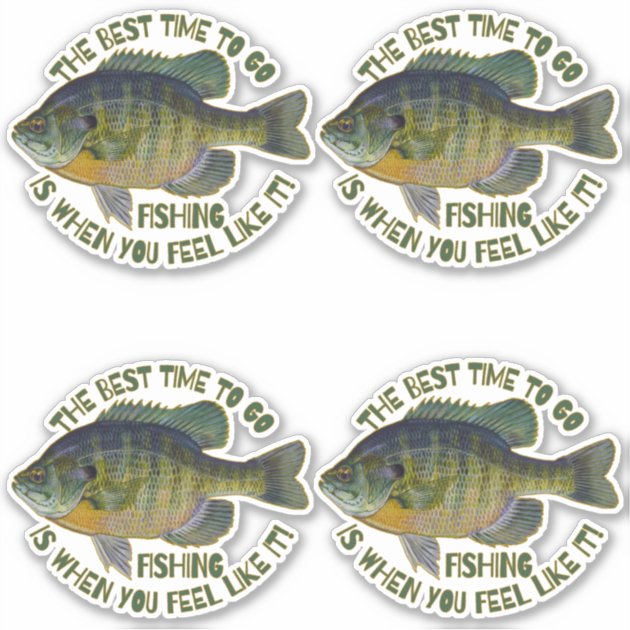 Bluegill Fishing Sticker Paper Stickers, Labels & Tags Bumper Stickers ...