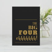 The BIG 40 Black Gold Birthday Party Invitations | Zazzle