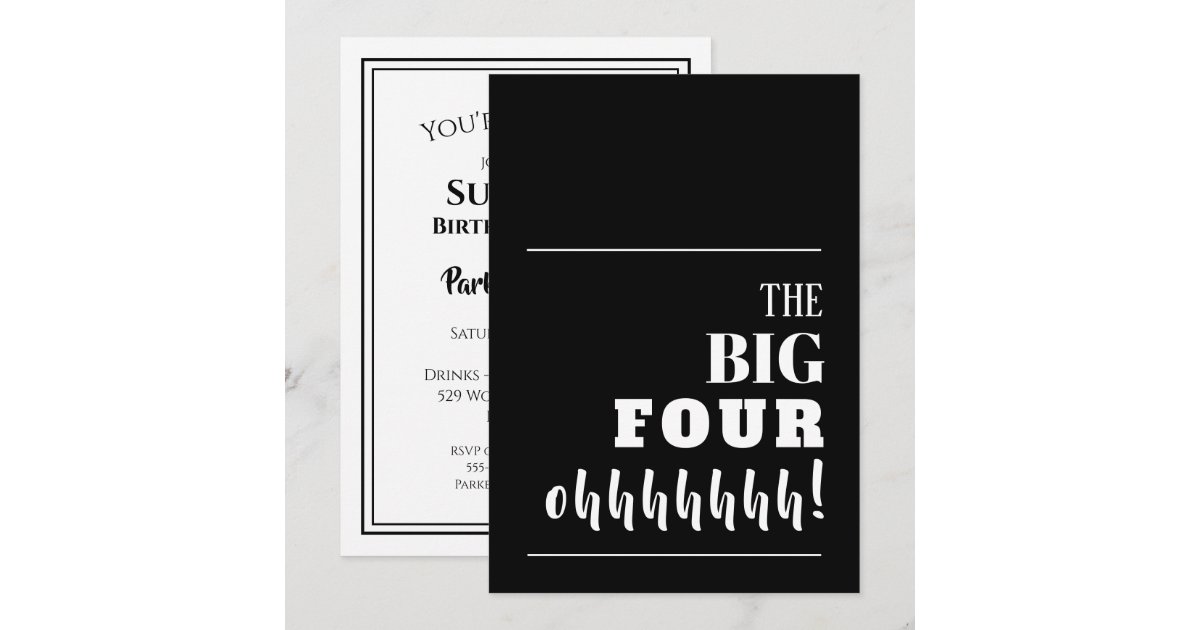 The BIG 40th Birthday Party Invitations | Zazzle