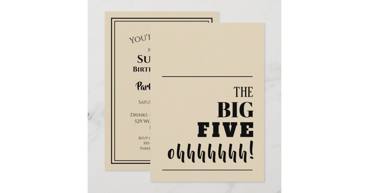 The BIG 50 Birthday Invitations | Zazzle