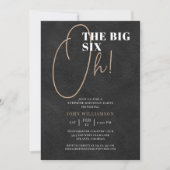 The Big 60th Surprise Black Leather Birthday Invitation | Zazzle