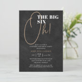 The Big 60th Surprise Black Leather Birthday Invitation | Zazzle