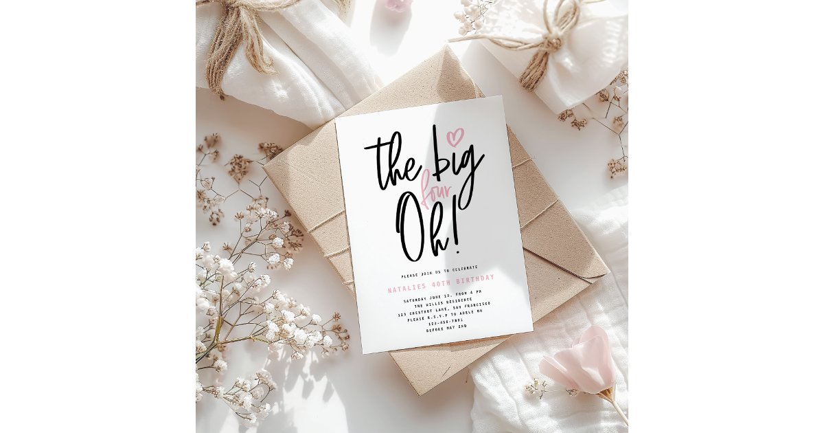 The big four oh! 40th birthday party | Zazzle