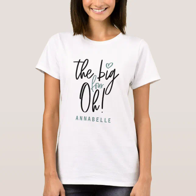 The big four oh! 40th birthday party favor gift T- T-Shirt | Zazzle