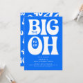 The Big Four OH! Blue 40th Birthday Invitation | Zazzle