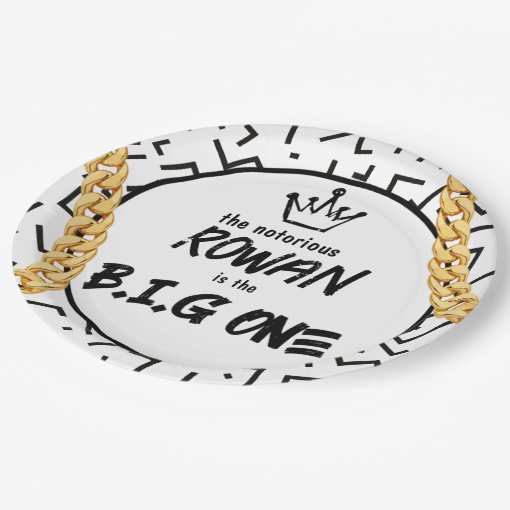 The Big One Birthday, 90's Hip Hop Paper Plate | Zazzle