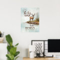 The Big ONE Deer First Hunting 1st Birthday Poster | Zazzle