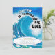 The Big One Ocean Surfing Wave 1st Birthday Invitation | Zazzle