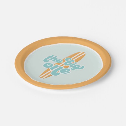 The Big One Surf Beach 1st Birthday Paper Plates | Zazzle
