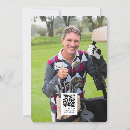 The Big Six-Oh Golf 60th Birthday Party Photo Invi Invitation | Zazzle