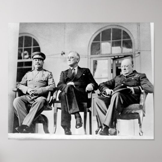 The Big Three - WW2 - Tehran Conference 1943 Poster | Zazzle.com
