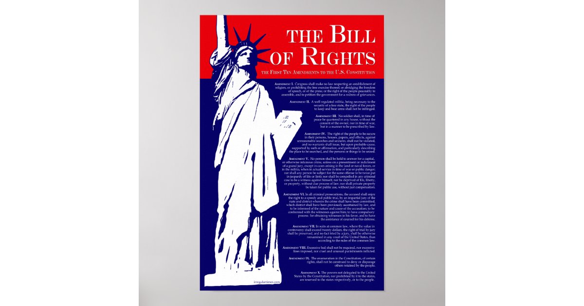 The Bill of Rights Poster | Zazzle