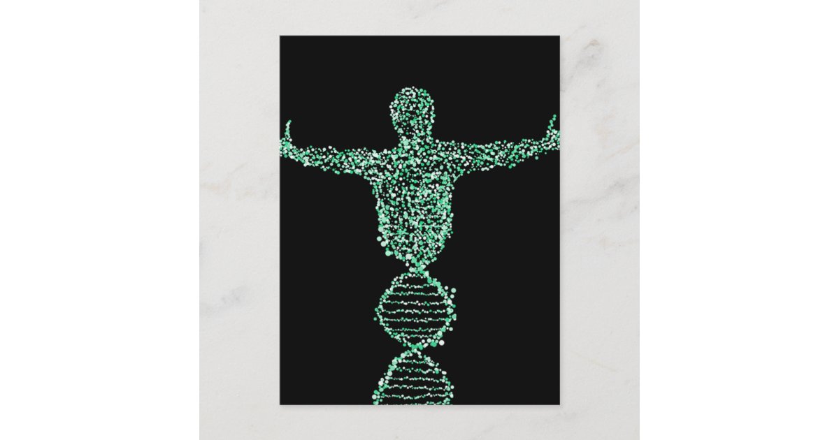 The Biology DNA man Postcard | Zazzle