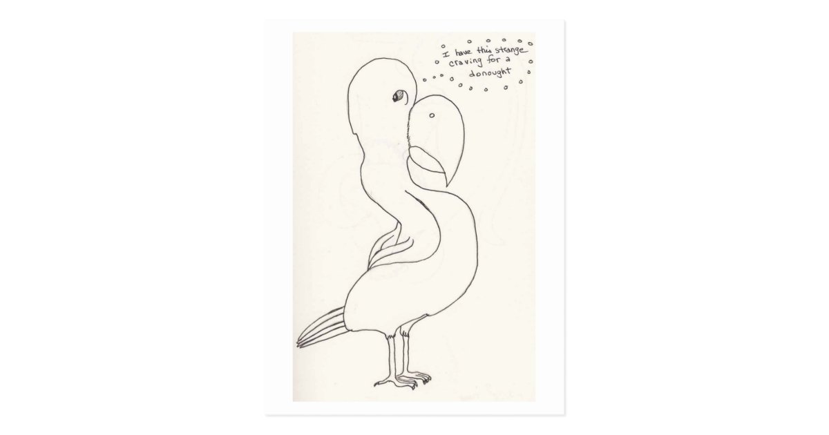 The Bird With The Homer Simpson Head Postcard | Zazzle.com