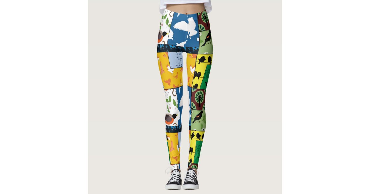 The Birds Alfred Hitchcock Themed Patchwork Tights | Zazzle