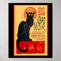 The Black Cat, Le Chat Noir, Art Poster | Zazzle