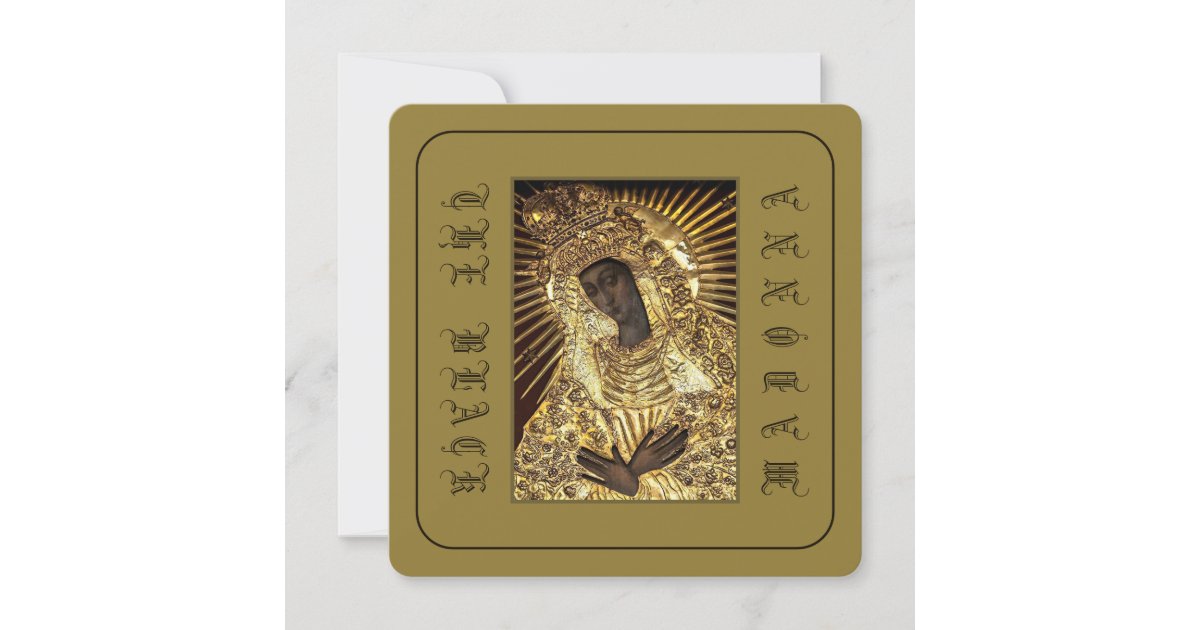 THE BLACK MADONNA CATHOLIC PRAYER CARD | Zazzle