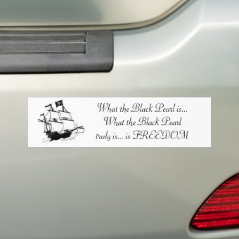 The Black Pearl Bumper Sticker | Zazzle