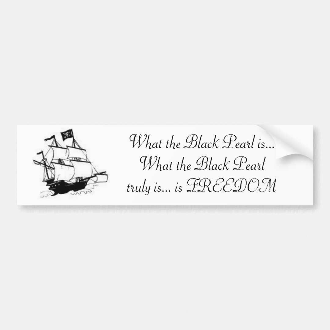 The Black Pearl Bumper Sticker | Zazzle