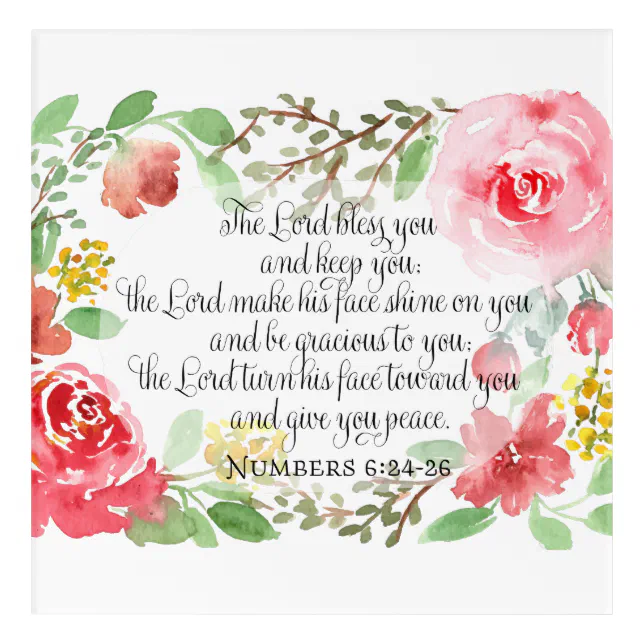 The blessing | Scripture Art | Numbers 6:24-26 | Zazzle