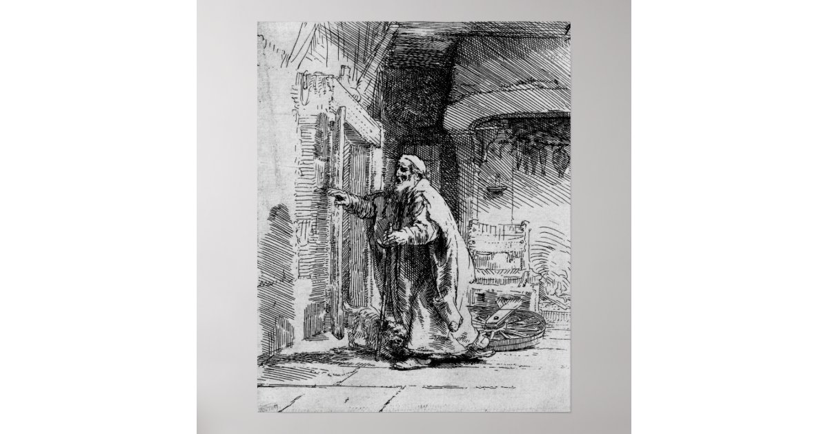 The blind Tobit, 1651 Poster | Zazzle