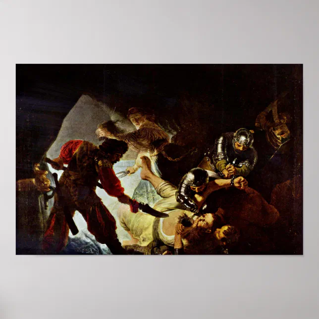 The Blinding Of Samson By Rembrandt Harmensz. Van Poster | Zazzle