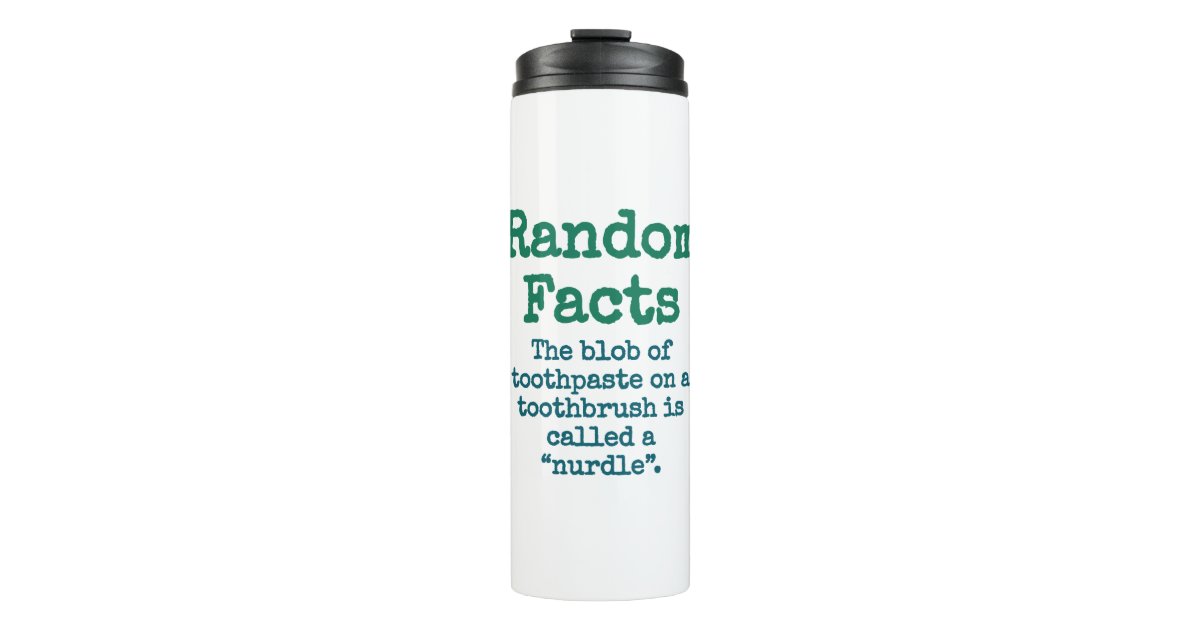 The Blob Of Toothpaste On A Toothbrush - Trivia Fa Thermal Tumbler | Zazzle