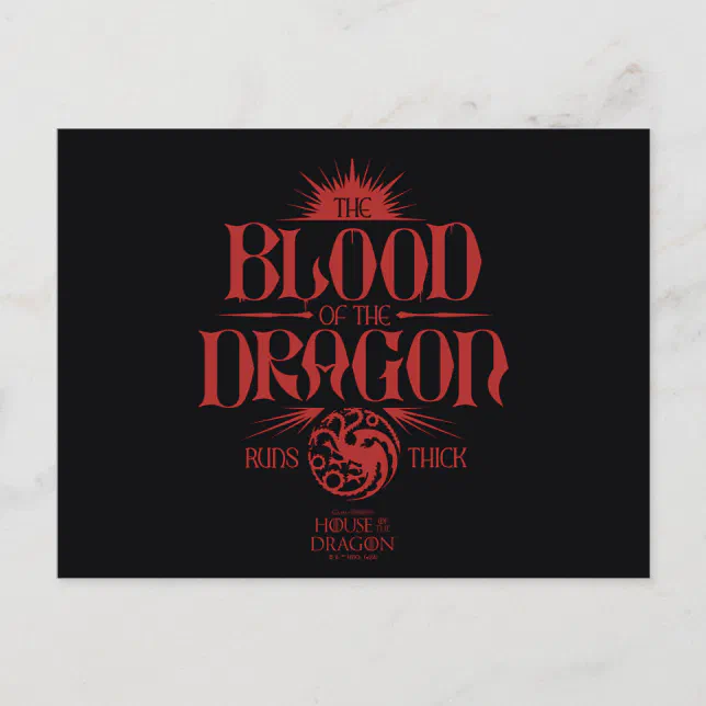 The Blood of the Dragon Runs Thick Postcard | Zazzle