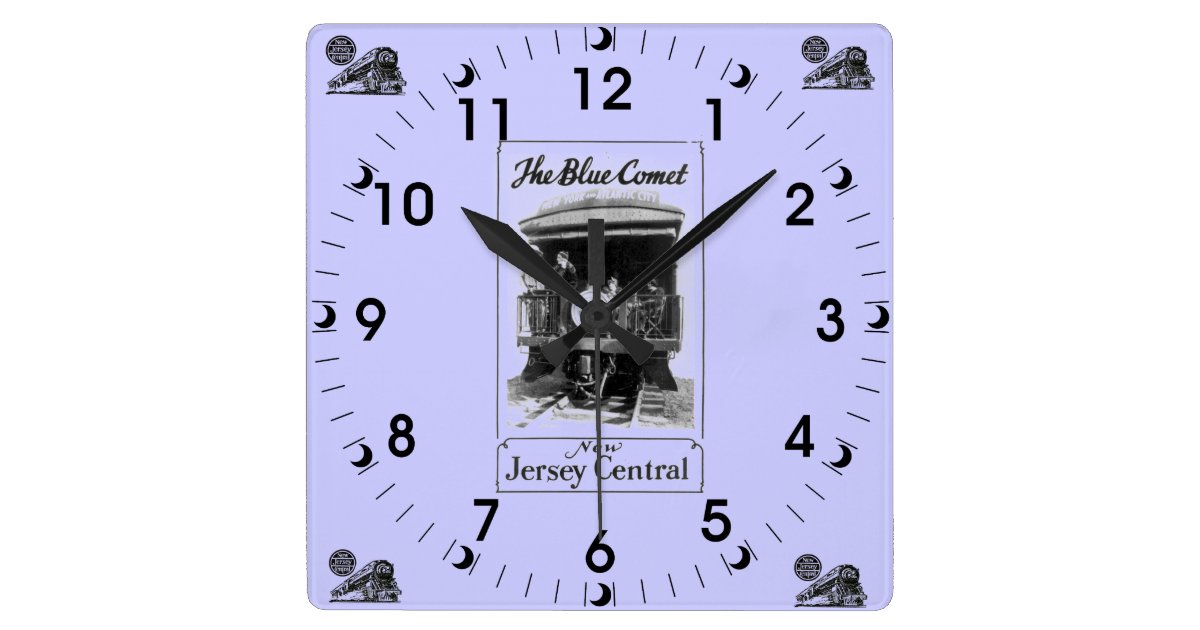 The Blue Comet Train Vintage Wall Clock | Zazzle.com