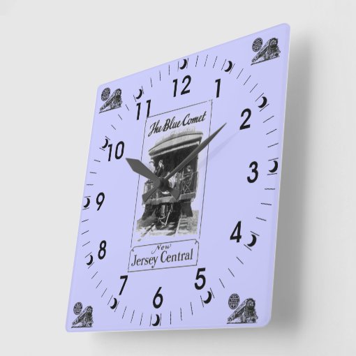 The Blue Comet Train Vintage Wall Clock | Zazzle