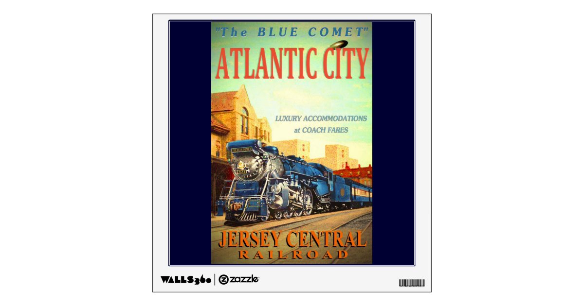 The Blue Comet Train Wall Decal | Zazzle