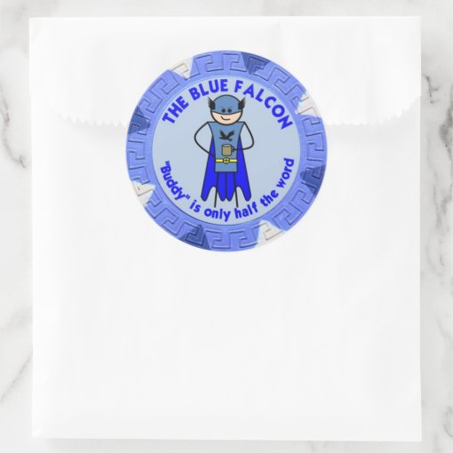 The Blue Falcon custom sticker | Zazzle